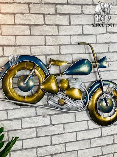 Phooldaan Decor Metal Bike Wall Art Phooldaan