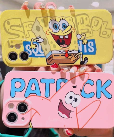 아이폰케이스 스폰지밥케이스 캐릭터케이스 귀여운케이스 뚱이 범퍼 실리콘 젤리 풀커버 케이스 15 14 13 12 미니 11 X 8 7 프로 프로맥스 폰 케이스 에이블리