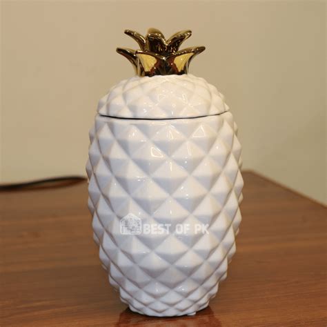 Pineapple Candy Jar White Best Prices Of 2023 Buy Online Maison Essentials By Best Of Pk