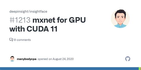 mxnet for gpu with cuda 11 · issue 1213 · deepinsight insightface · github