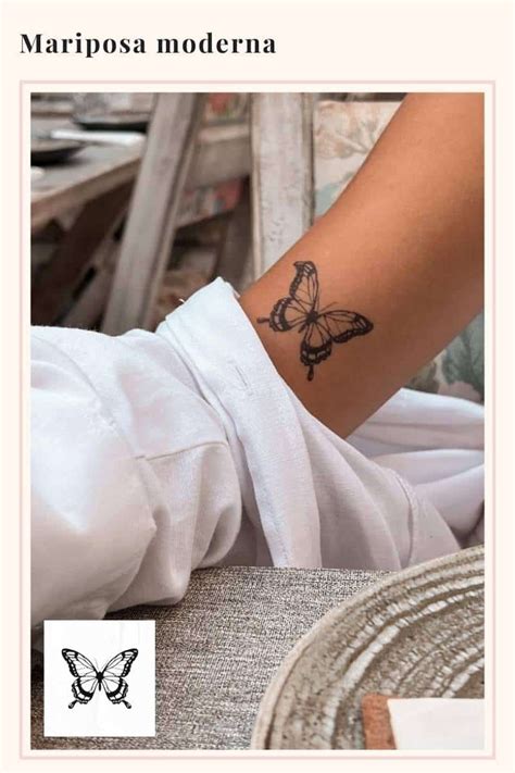 Tatuaje Temporal Mariposa Moderna Tattoo Tijdelijk