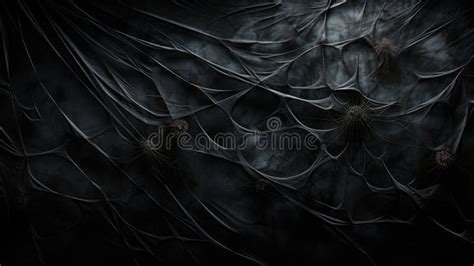 Real Creepy Spider Webs On Banner Halloween Stock Illustration Illustration Of Frightening