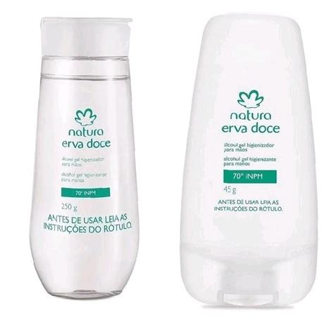 Álcool Gel Antisséptico 70 Inpm 250g E 45g Natura Erva Doce Shopee