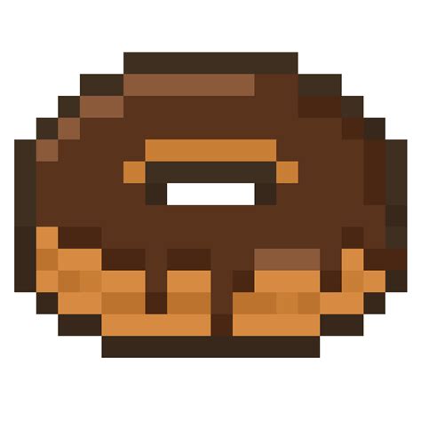 Pixel Art Chocolate Donut Icon 27517733 Png
