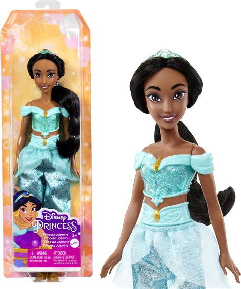 Disney Princess Jasmine 11 Inch Fashion Doll With Black Hair Brown Eyes And Tiara Accessory
