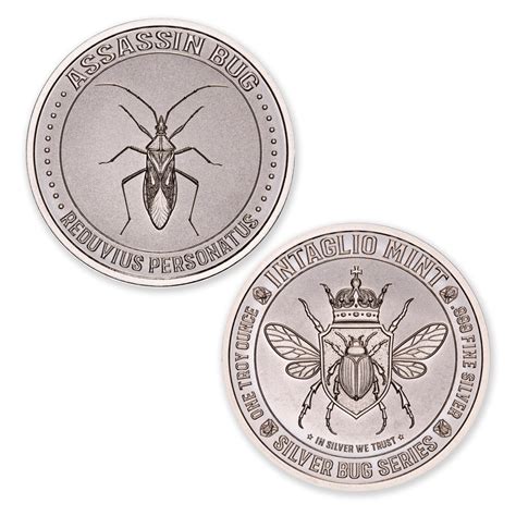 Silver Bug Series Assassin Bug 1 Troy Ounce 39mm Limited Mintage