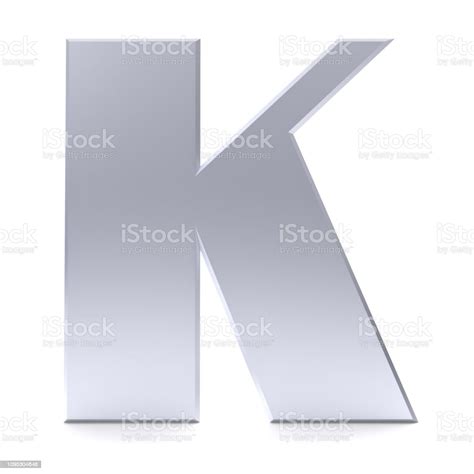 편지 K 실버 알파벳 기호 3d 렌더링 그래픽 흰색 배경에 고립 0명에 대한 스톡 사진 및 기타 이미지 0명 3차원 형태