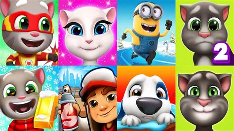 Gold Run Vs Talking Angela Subway Surfers Vs Temple Run 2 Vs Minion