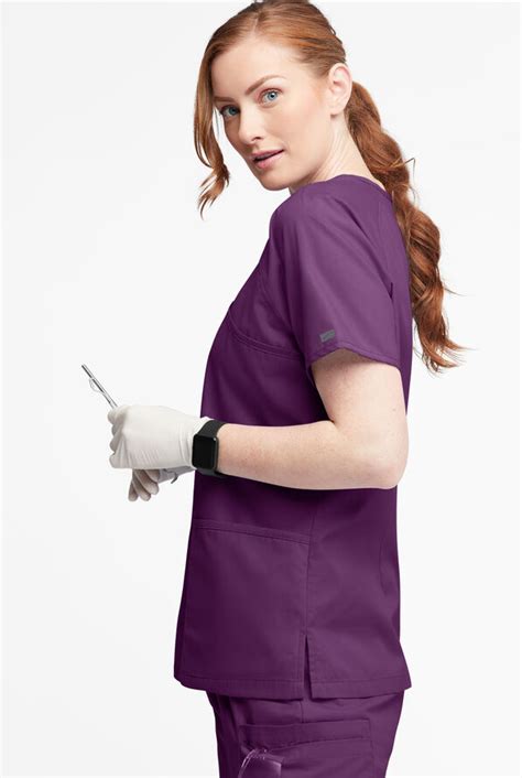 Butter Soft Originals Womens 3 Pocket Mock Wrap Raglan Sleeve Scrub