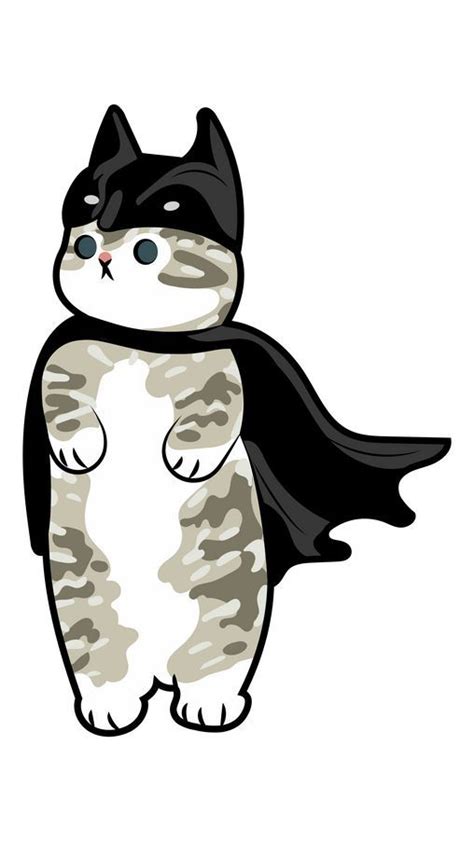 Batman Cat Sticker In 2022 Batman Cat Cute Cats Cat Stickers