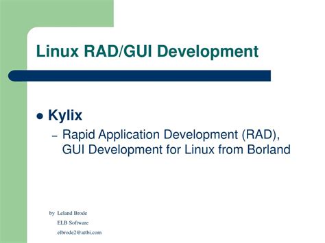 Ppt Linux Radgui Development Powerpoint Presentation Free Download Id707995