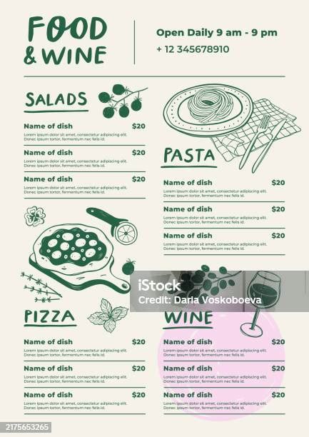 레스토랑 카페 메뉴 디자인 템플릿 벽지 음식과 와인 전단지 일러스트레이션에 대한 스톡 벡터 아트 및 기타 이미지 일러스트레이션 라인아트 바 Istock