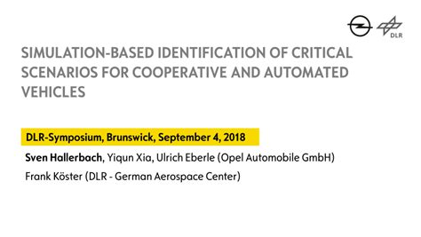 Pdf Simulation Based Identification Of Critical Scenarios For