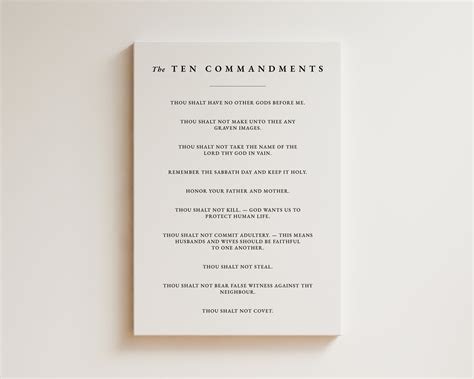The Ten Commandments Exodus 20 Torah Modern Scripture Bible Verse