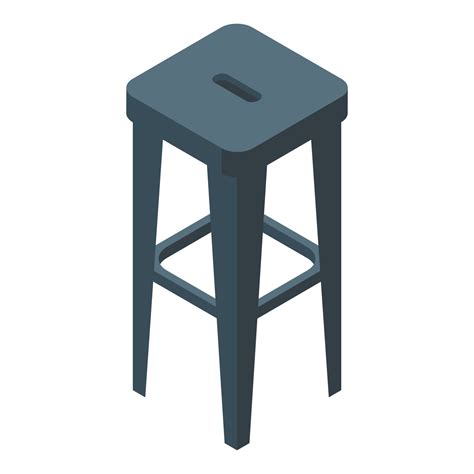 Black Bar Stool Icon Isometric Vector Modern Chair 19034113 Vector Art