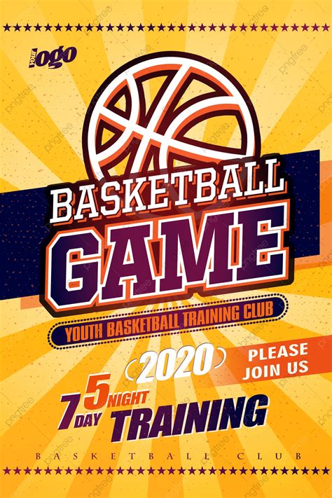 Modern Simple Basketball Poster Design Template Download On Pngtree