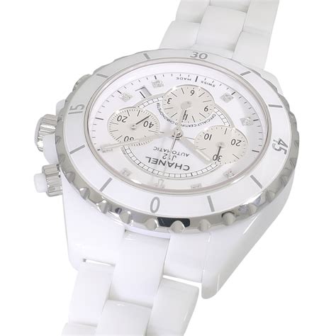 H10040 中古 シャネル J12 クロノグラフ H2009 ホワイト×9pダイヤ メンズ 新品中古｜価格・在庫｜東京・中野の