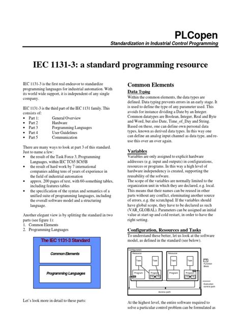 Iec 1131 3 Pdf Programming Language Data Type