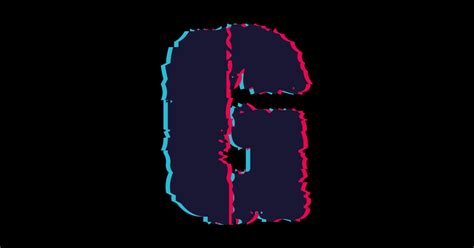 Glitch Letter G Distorted Letter G Letter G T Sticker Teepublic