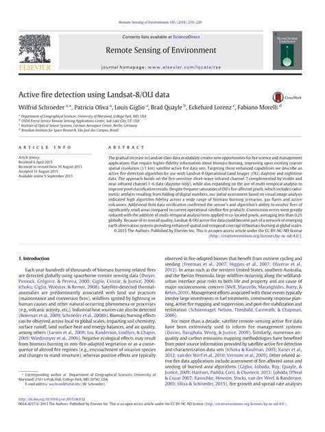Active Fire Detection Using Landsat 8 Oli Data Docslib