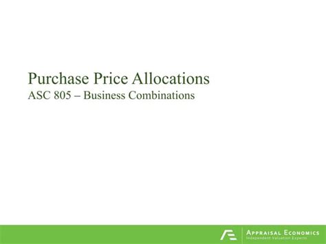 Purchase Price Allocation Pptxddgzdgdgdg Ppt