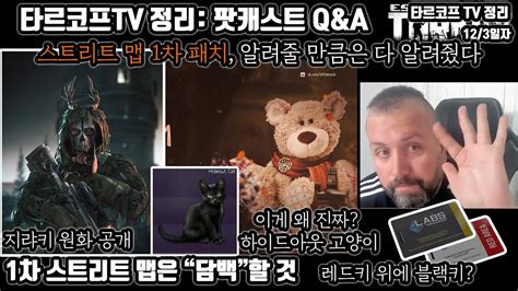 스트리트 맵 1차 패치는 담백할 것이다 팟캐스트 Qanda 정리 니키타는 스트리트를 잘 몰루 진짜로 고양이 나올 것