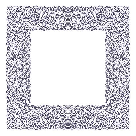 Premium Vector Cocoa Square Border Abstract Pattern Vector Plant