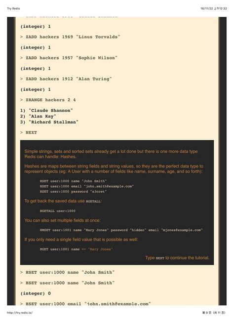 try redis interactive tutorial pdf