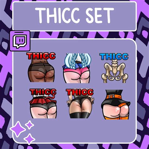 Thicc Booty Emote Pack Twitch Emote Youtube Emote Discord Emote