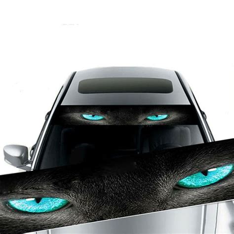 Car Rear Window Sticker 3d Blue Eye Shadow Graphic Decals For Truck Suv