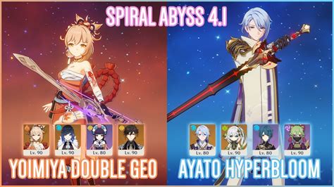 C0 Yoimiya Double Geo C0 Ayato Hyperbloom Spiral Abyss 4 1 Genshin Impact YouTube