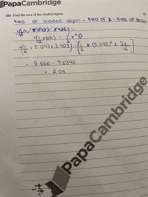 shouldnt we multiply that 2 05 with 2 bcz we only found half the shaded