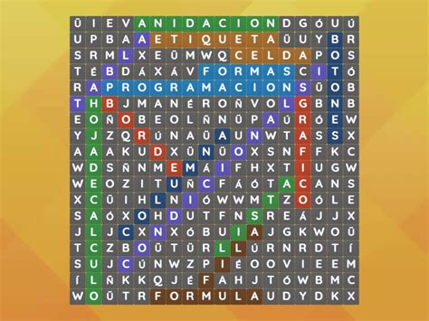 Sopa De Letras Excel Wordsearch