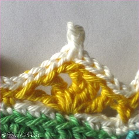 Stylish And Chic Spiky Border Bicolor Free Pattern