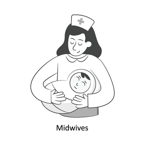 Midwives Flat Style Design Vector Illustration Stock Illustration