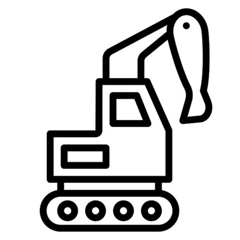 Premium Vector Backhoe Vector Icon Illustration Of Construction Tools