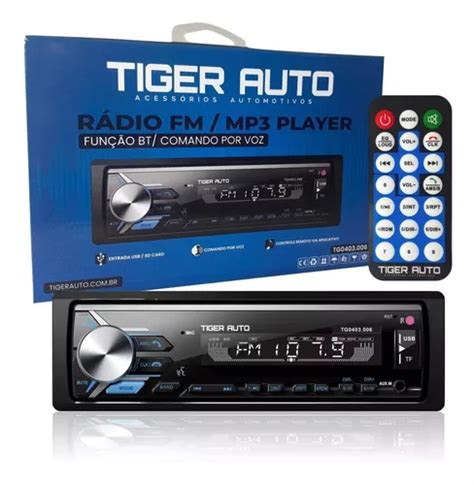 Som Automotivo Tiger Auto Tg43006 Usb Bluetooth Cartão Sd