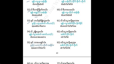 Ep 4 နေ့စဉ်သုံးထိုင်းစကားပြော အပိုင်း ၄ Youtube