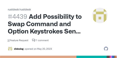 Add Possibility To Swap Command And Option Keystrokes Sent To Remote