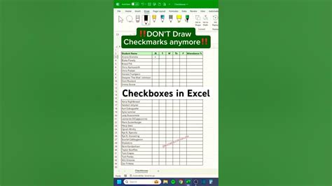 Checkboxes In Excel ‼️ Shorts Excel Computer Exceltips Youtube