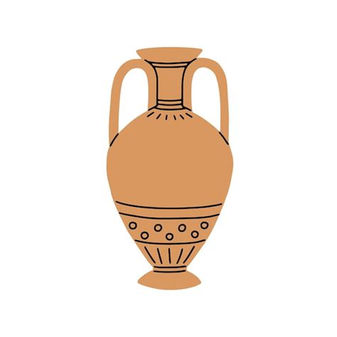 Ánfora De Cerámica Griega Antiguo Jarrón De Barro Para Vino De La