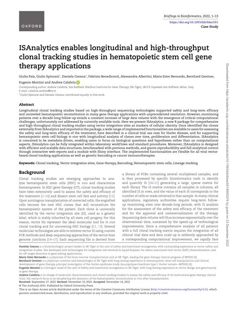 Pdf Isanalytics Enables Longitudinal And High Throughput Clonal