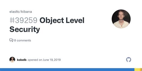 Object Level Security · Issue 39259 · Elastickibana · Github