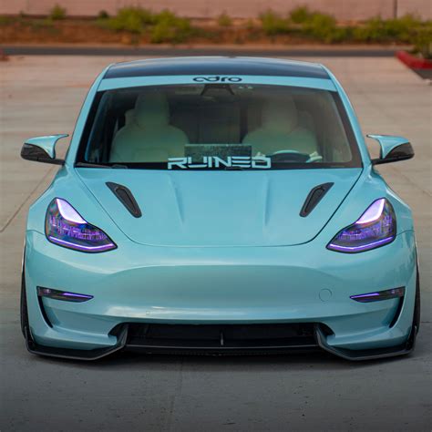 Tesla Model 3 Carbon Fiber Front Lip V2 Adro Driven District