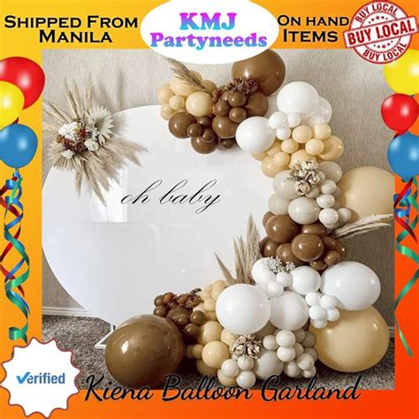 Kiena Brown Balloon Garland Kit 129 Pack Neutral Balloon Arch 51018