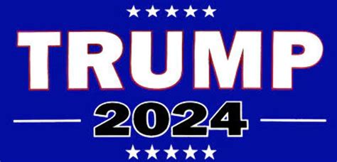Trump 2024 Blue Vinyl Decal Bumper Sticker