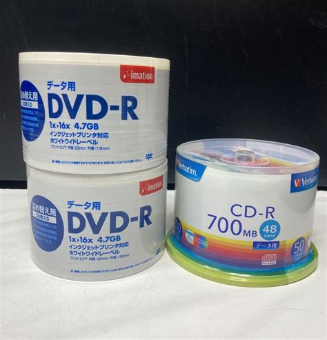 Yahooオークション データ用dvd R 50枚×2パック データ用cd R まと