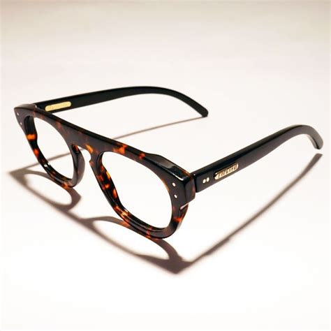 Stylish Tortoise Shell Black Aviator Eyeglasses