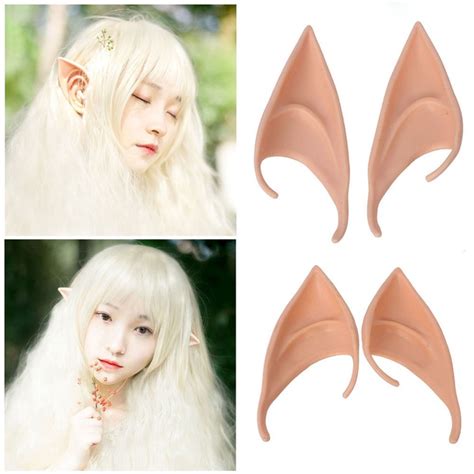 Halloween Latex Fairy Pixie Elf Ears Cosplay Accessories Larp Latex