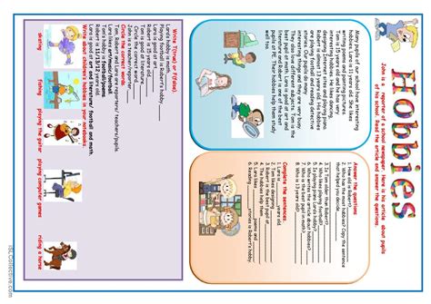 Hobbies Français FLE fiches pedagogiques pdf doc